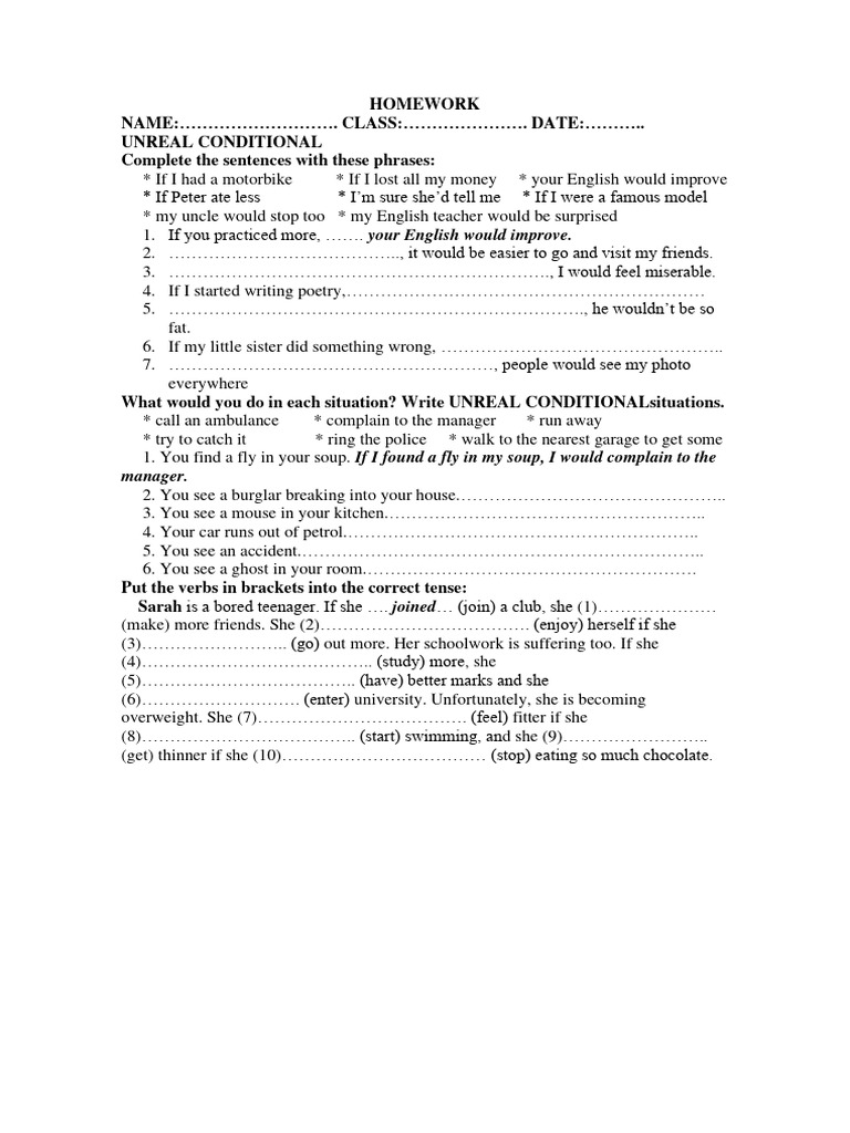 HOMEWORK Unreal Conditional | PDF