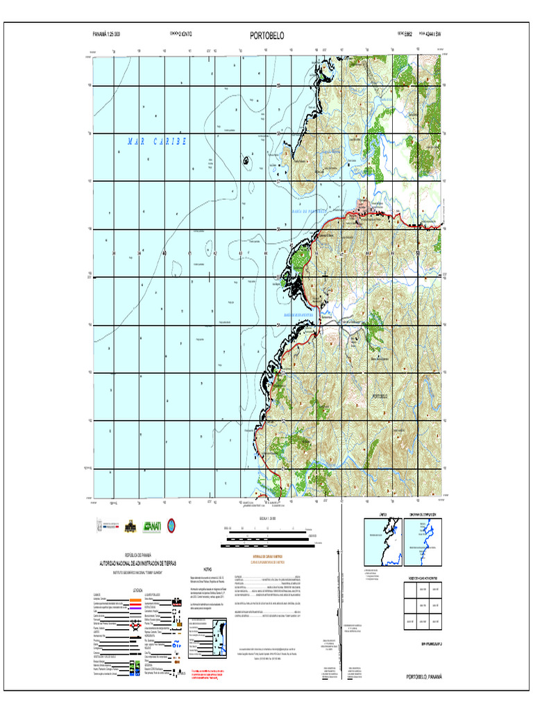 Mapa Geográfico de Portobelo, Panamá | PDF
