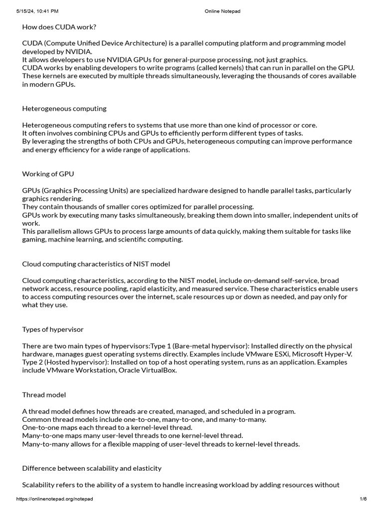 PDC Viva Qs | PDF | Cloud Computing | Process (Computing)