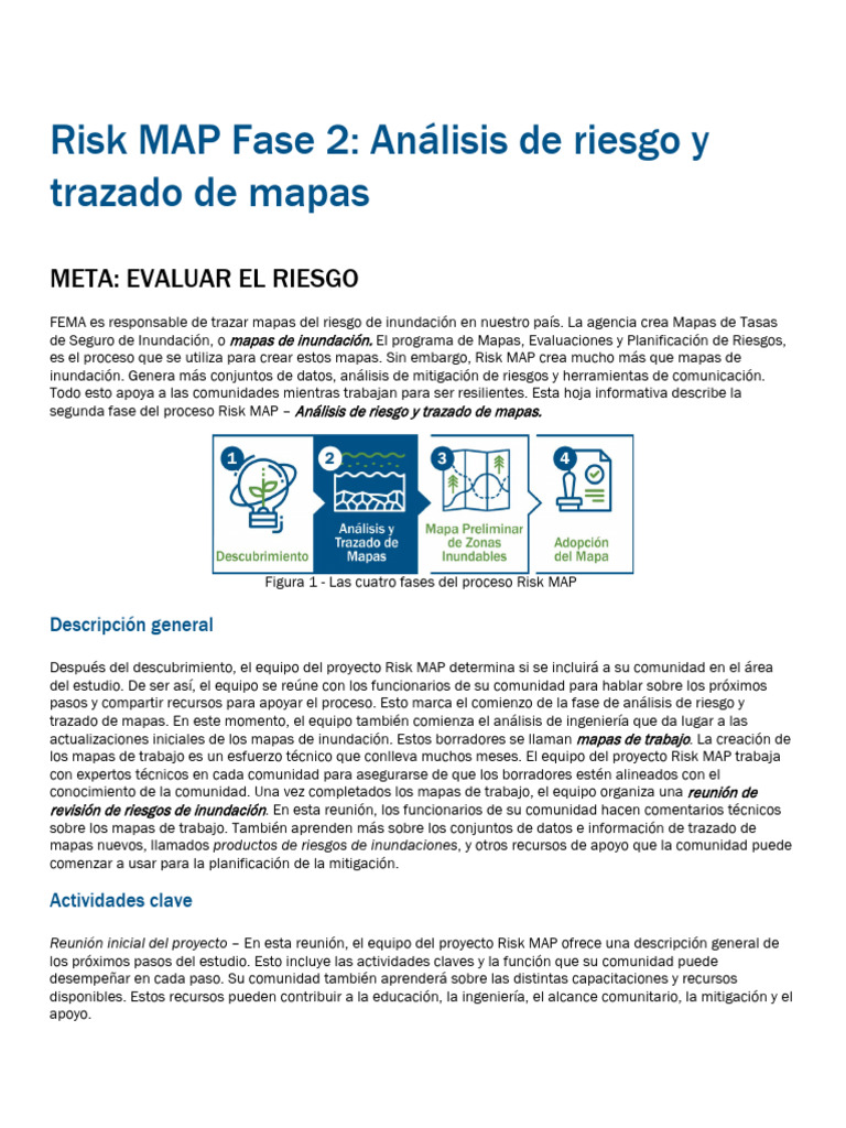 Fema fi-RiskMAP Phase2 FactSheet Spanish | PDF | Inundar