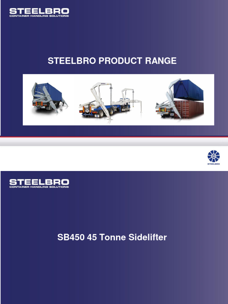 STEELBRO Sidelifter Product Range | PDF | Crane (Machine) | Trailer ...