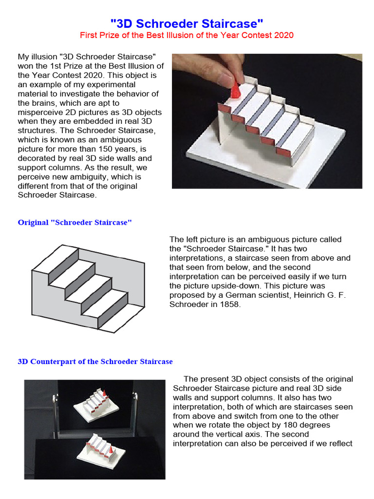 3D Schroeder Staircase Illusion Winner | PDF