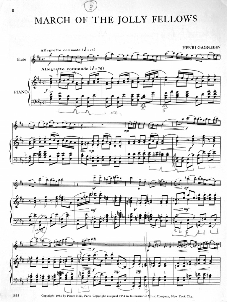 Piano March of The Jolly Fellows | PDF