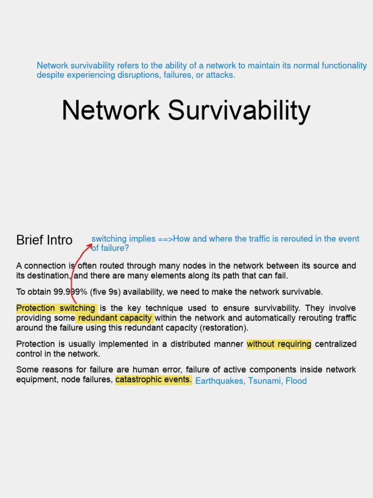 Network Survivability - Chapter 9 | PDF | Computer Network | Wavelength Division Multiplexing