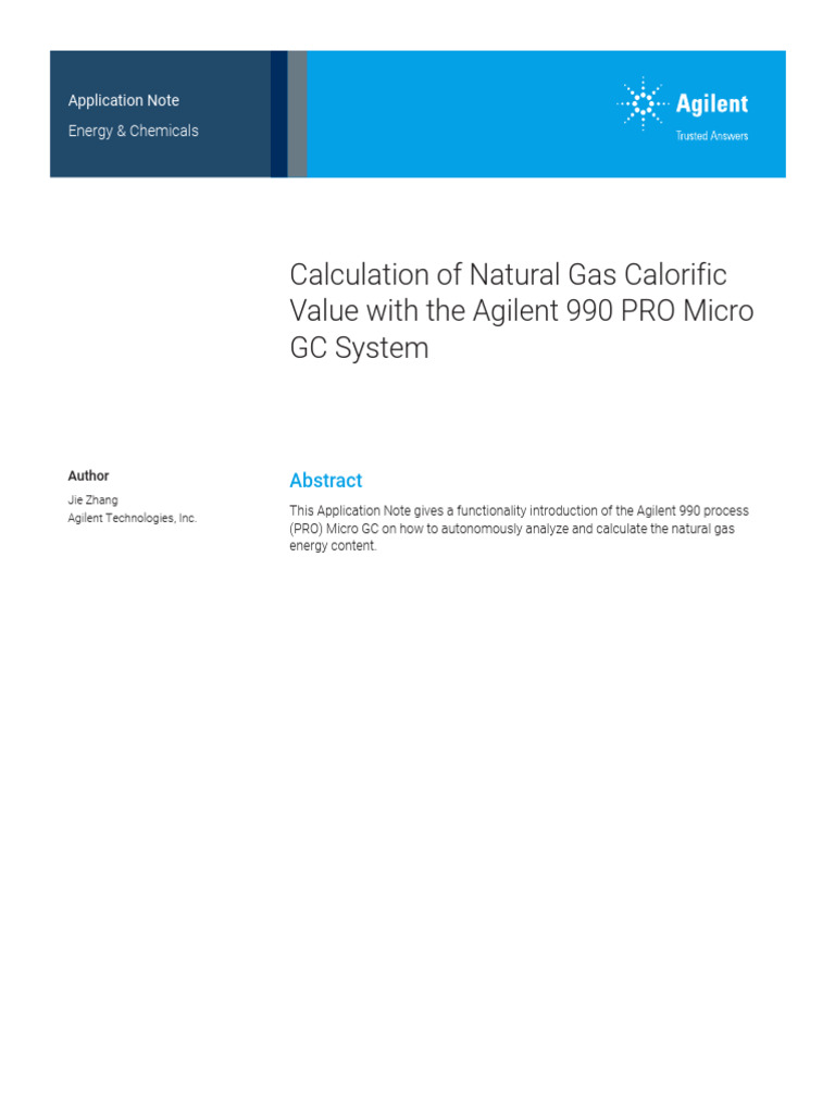 Natural Gas Energy Content Analysis | PDF | Natural Gas | Gas ...
