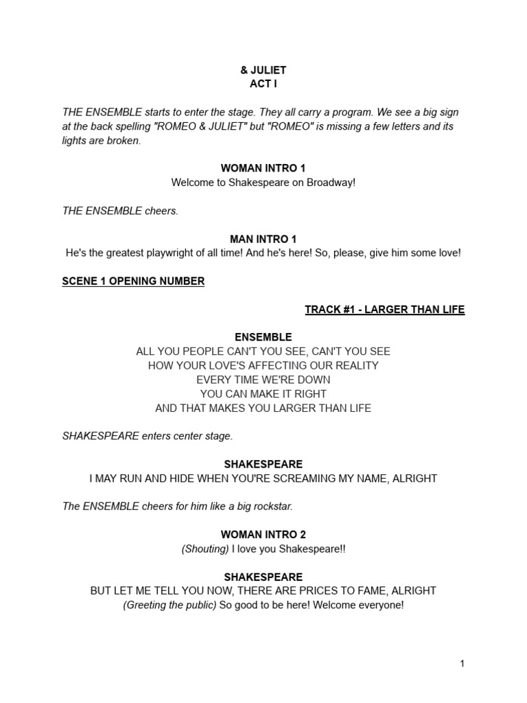 Juliet - Script | Download Free PDF | Romeo And Juliet