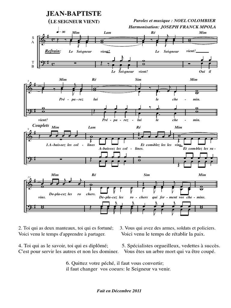 Le Seigneur Vient | PDF