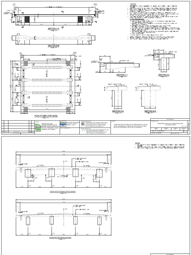 Pinjore - Dimension Detail and RF Details of Superstructure For Span A2-Np5 | Download Free PDF ...