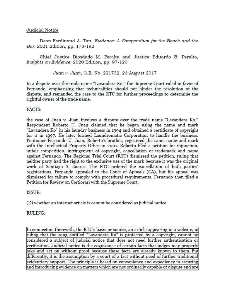 Judicial Notice and Judicial Admissions | PDF | Plea Bargain | Lawsuit