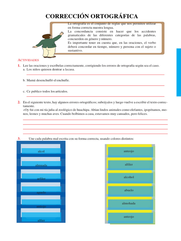 Corrección Ortográfica para Segundo de Primaria | Descargar gratis PDF ...