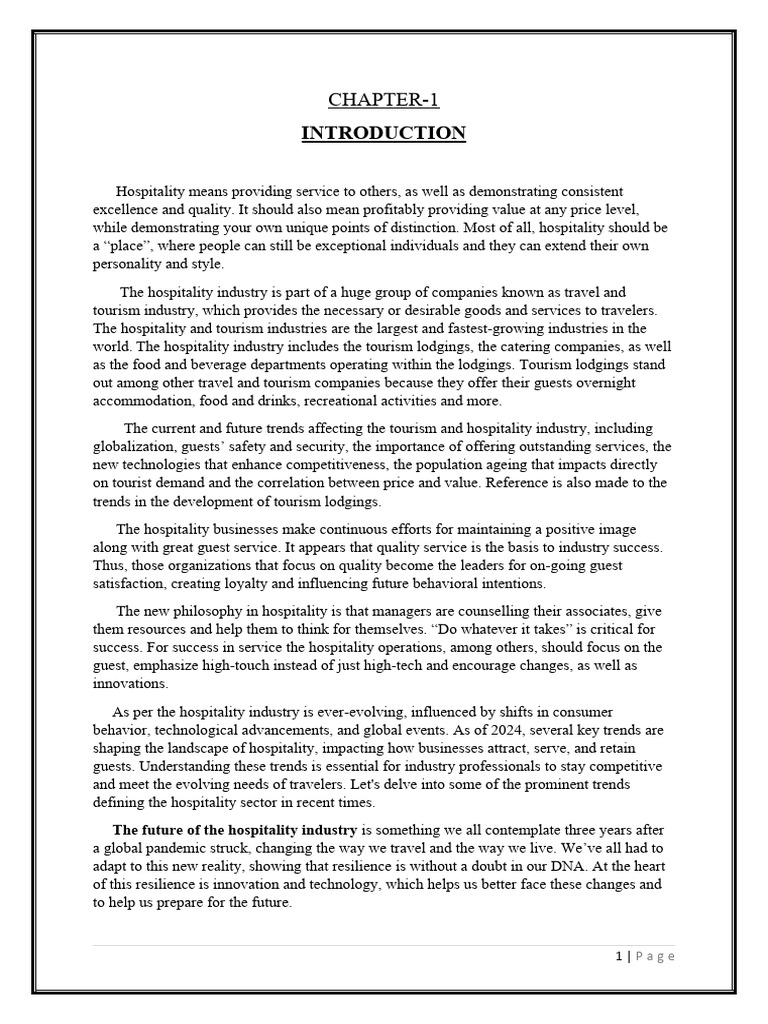 Chap 1,2,3 | PDF | Tourism | Innovation