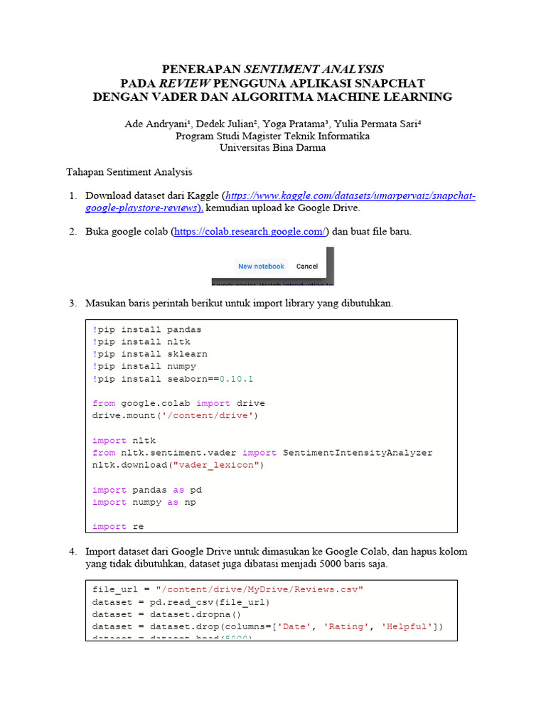 TAHAPAN SENTIMENT ANALYSIS | PDF | Computing | Cognitive Science