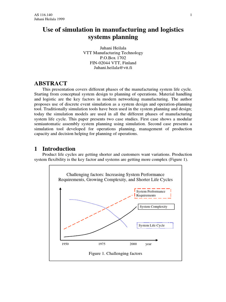 Use of Simulation in Manufacturing and L | PDF | Simulation | Conceptual Model