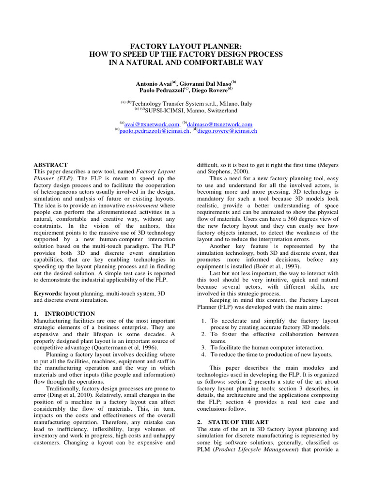 Factory Layout Planner How To Speed Up | PDF | Simulation | Server ...