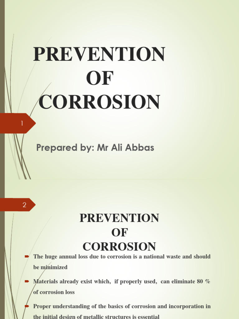 Corrosion Prevention | PDF | Corrosion | Anode