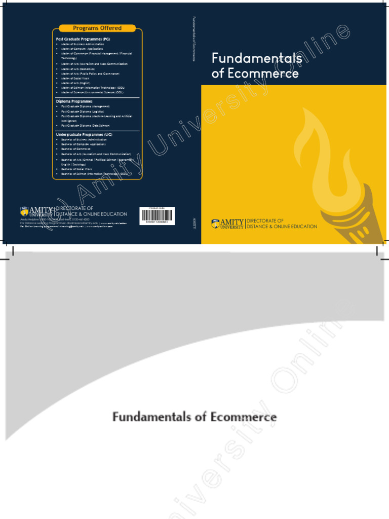 Fundamentals of E-Commerce F-CSIT334 | PDF | Internet | E Commerce