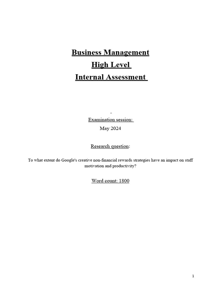 IA Template of Structure | PDF | Motivation | Motivational