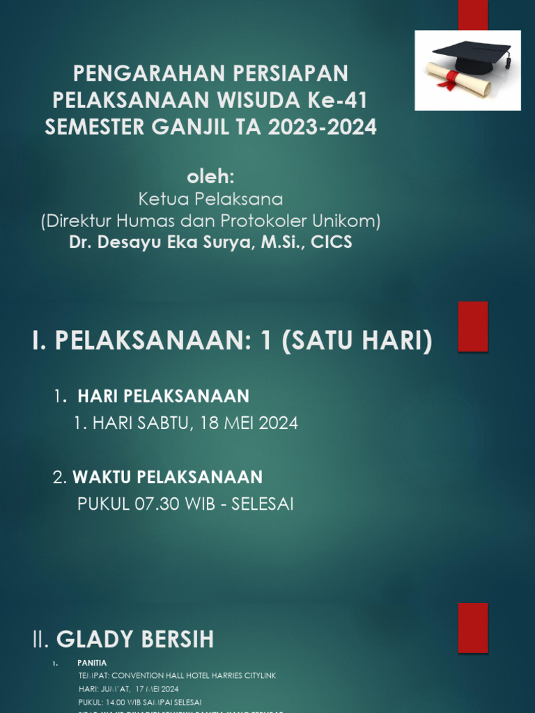 Rapat Pengarahan Persiapan Wisuda Ke-40 Semster Genap Dengan Wisudawan | PDF | Sains & Matematika