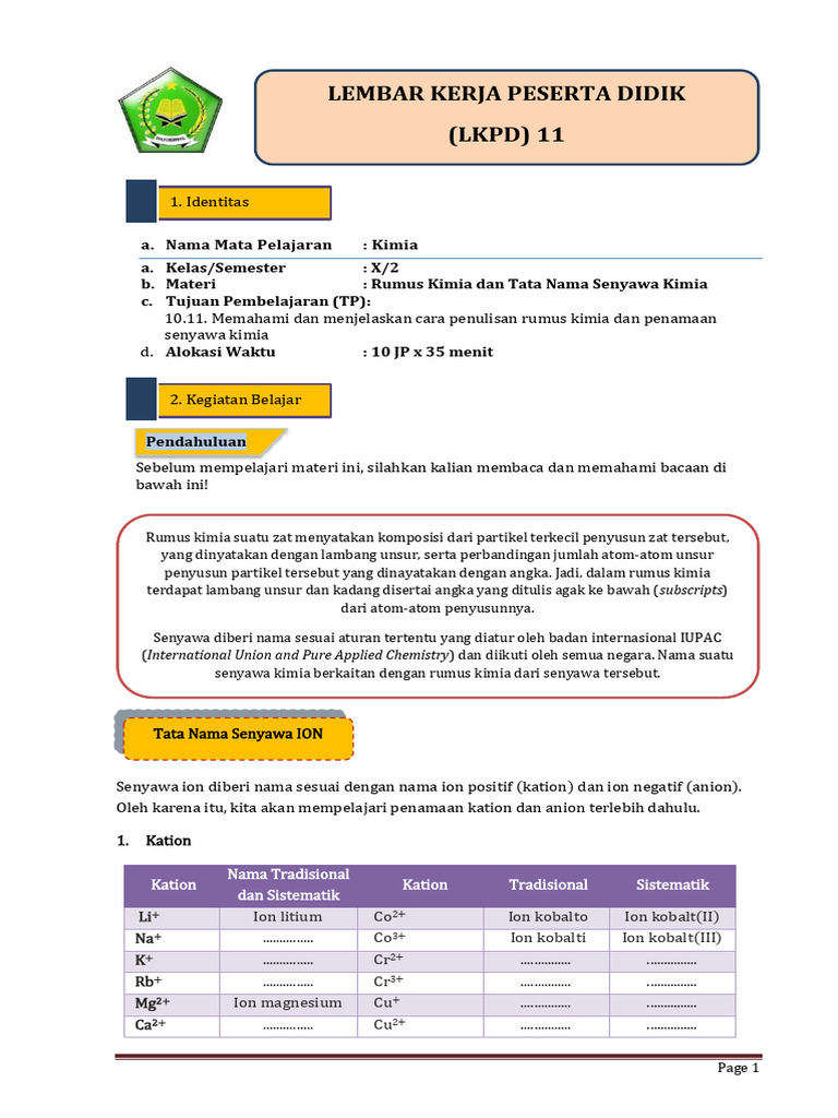 LKPD 11 | PDF
