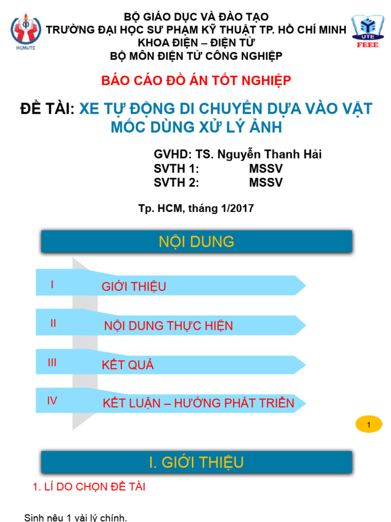 Mau-Powerpoint Slide - DATN - BM DTCN - 1-2017 | PDF