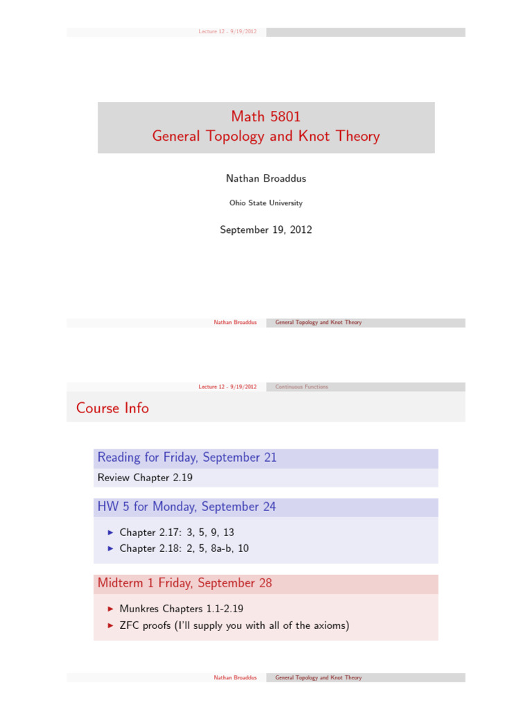 Lecture 12 | PDF | Continuous Function | Function (Mathematics) Lecture 12 | PDF | Continuous Function | Function (Mathematics)