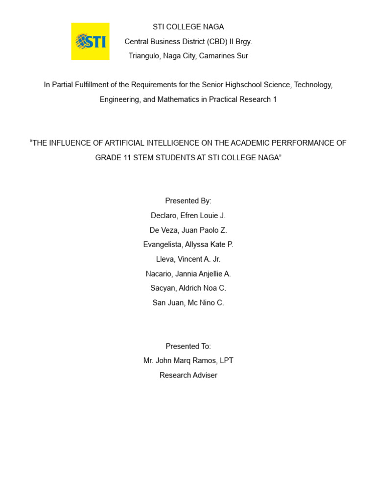 Practical Research Stem 1B | PDF | Artificial Intelligence | Intelligence (AI) & Semantics