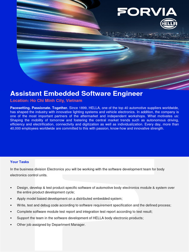 Assistant Embedded SW Engineer | PDF | Embedded System | Software