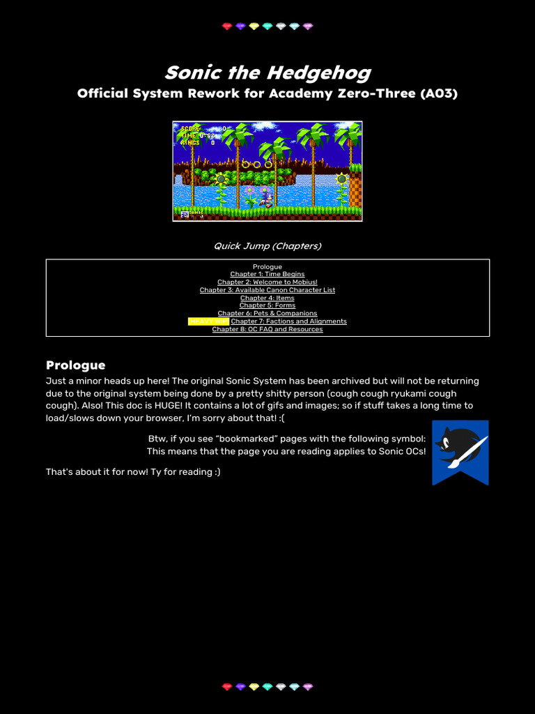 Reworked Sonic System - By Mazajuku | PDF