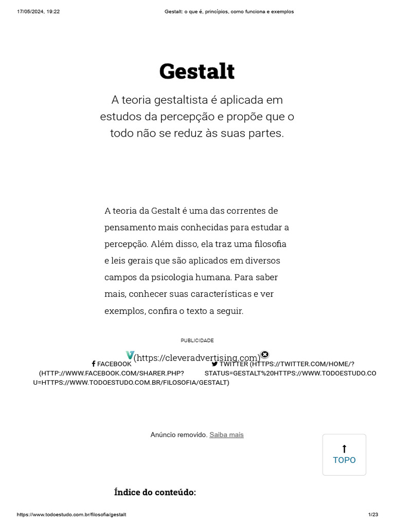 Gestalt - o Que É, Princípios, Como Funciona e Exemplos | PDF ...