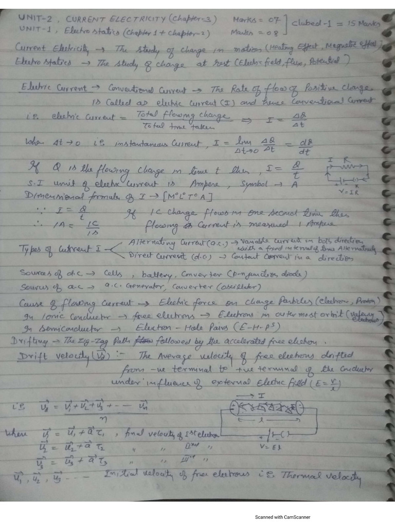 Xii Phy Chapter 3 | PDF