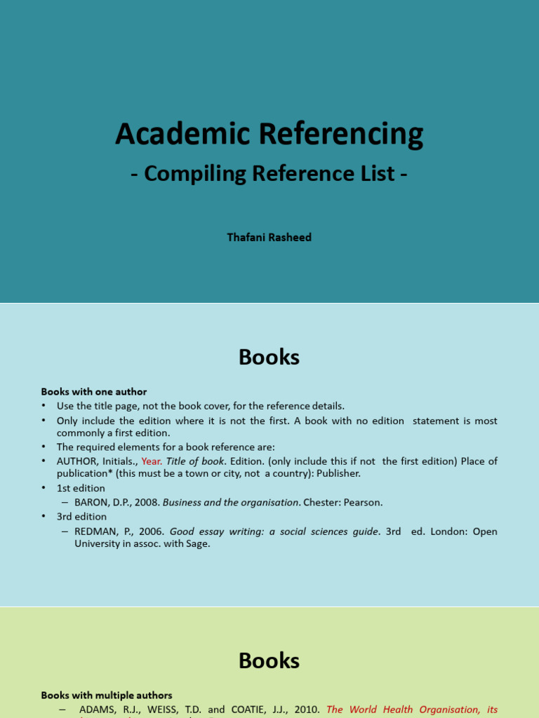 Havard Referencing - Compiling Reference List | PDF | Written ...