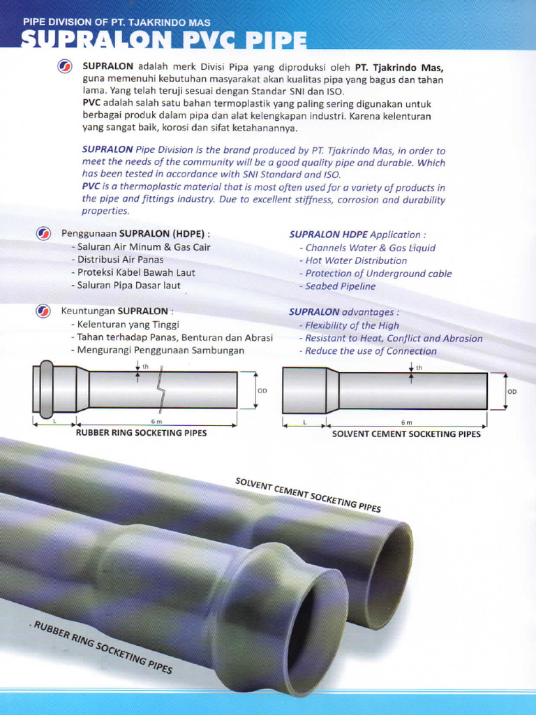 Brosur Supralon PVC & HDPE | PDF