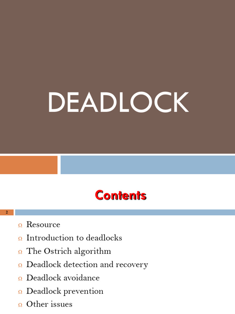 Os Chapter 3 Deadlock Pdf Computing Computer Science 
