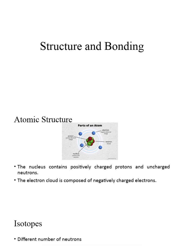 Structure and Bonding | PDF | Chemical Polarity | Chemical Bond