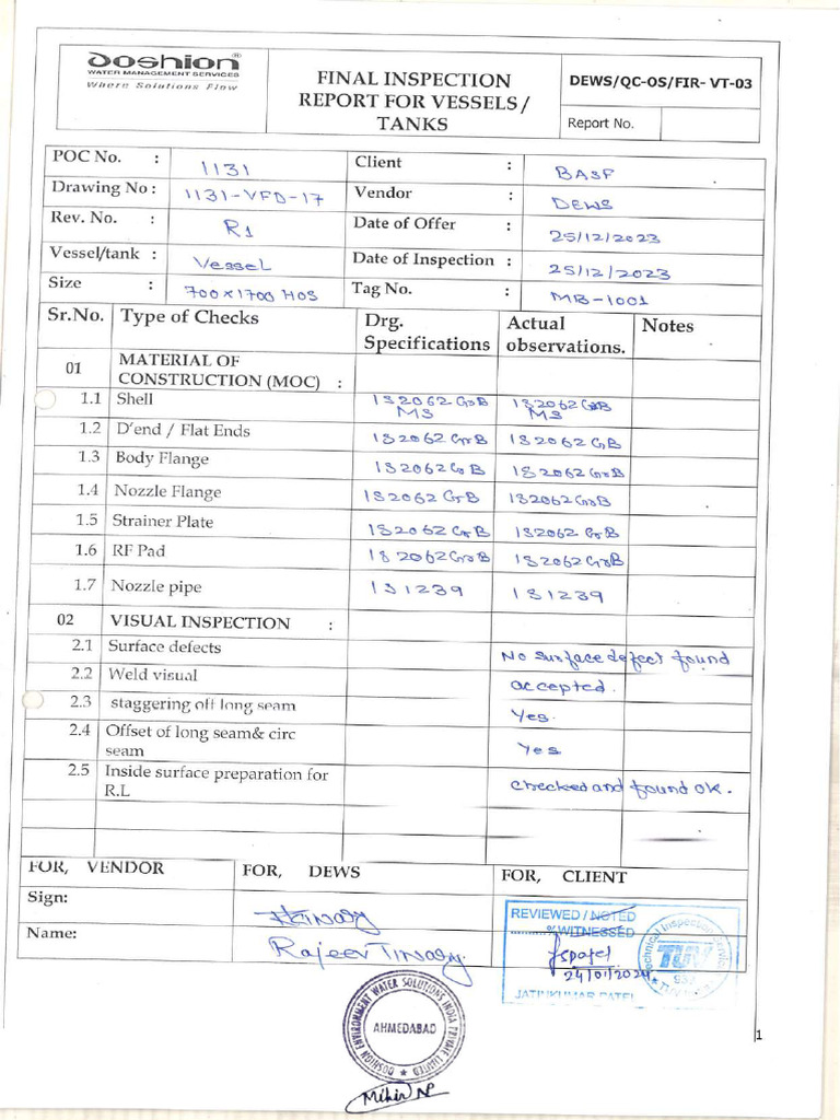 1.2 Dimensional Report | PDF
