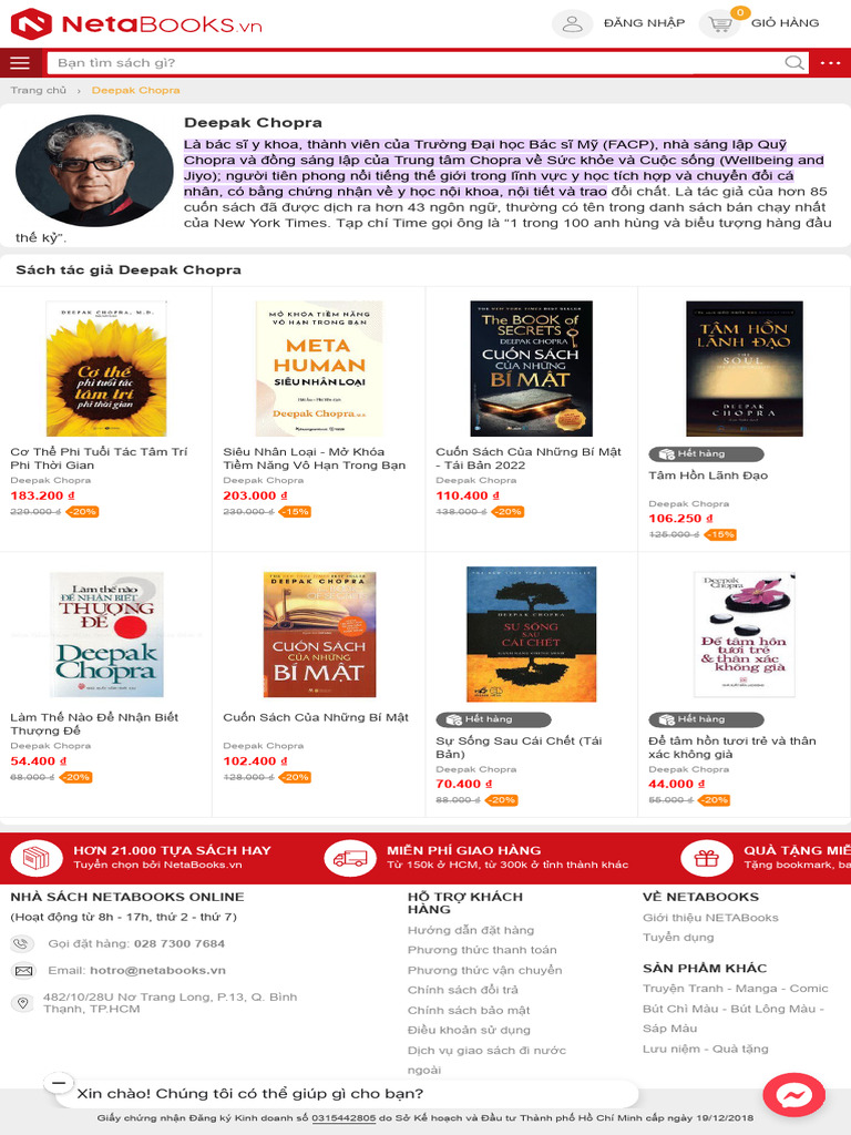 Tác Giả Deepak Chopra | PDF