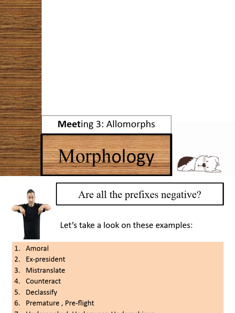 Morphology - Affixation and Allomorphs | PDF | Phoneme | Language Mechanics
