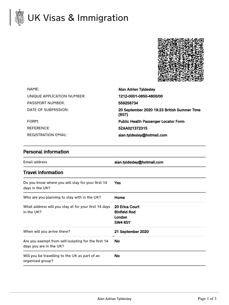 UK Visas & Immigration: Personal Information | PDF | Travel Visa | Government And Personhood