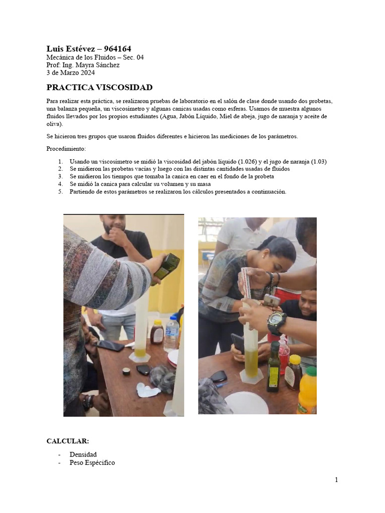 VISCOSIDAD | Descargar gratis PDF | Gases | Volumen VISCOSIDAD | Descargar gratis PDF | Gases | Volumen