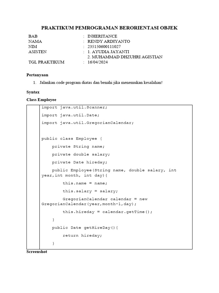 Bab 6 Inheritance | PDF