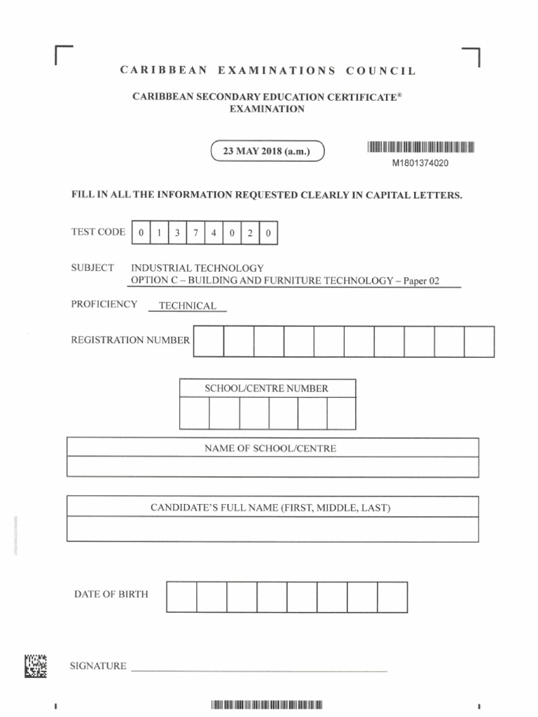 Industrial Technology Option C Building and Furniture Technology | PDF