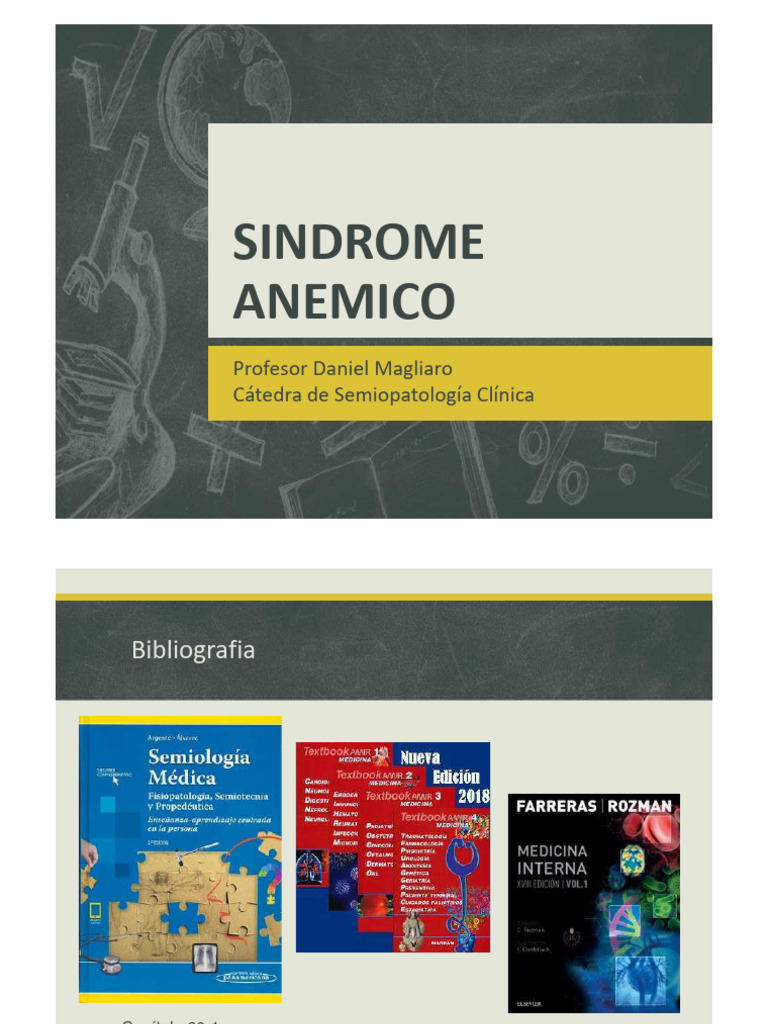 Sindrome Anemico | PDF | Anemia | Glóbulo rojo