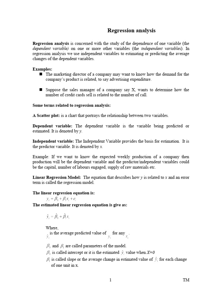 Regression Analysis-Nw | PDF | Linear Regression | Errors And Residuals