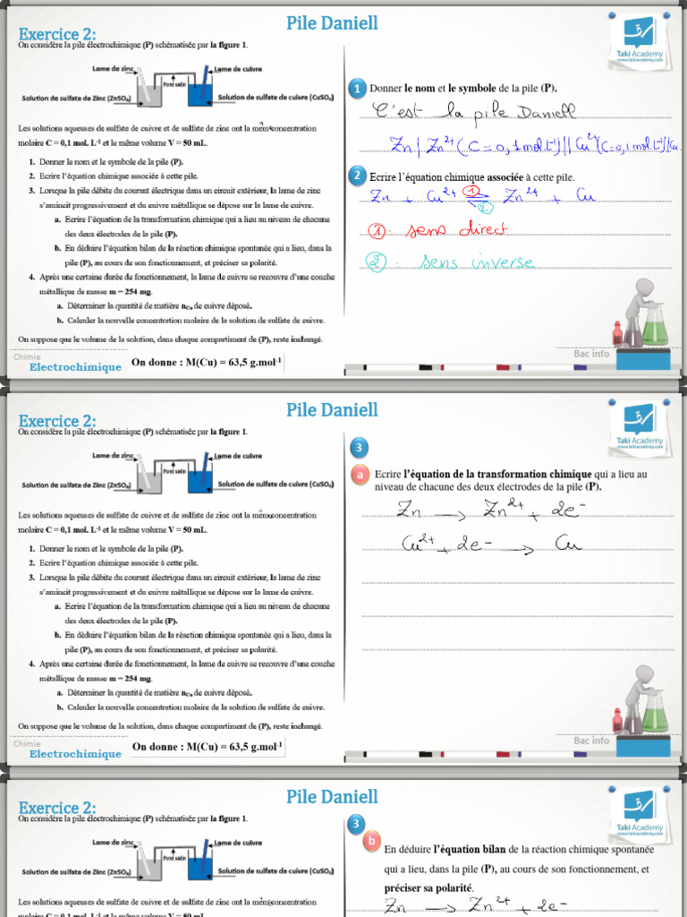 63ef899cba52f - Pile Daniell - Exercice 2 | PDF