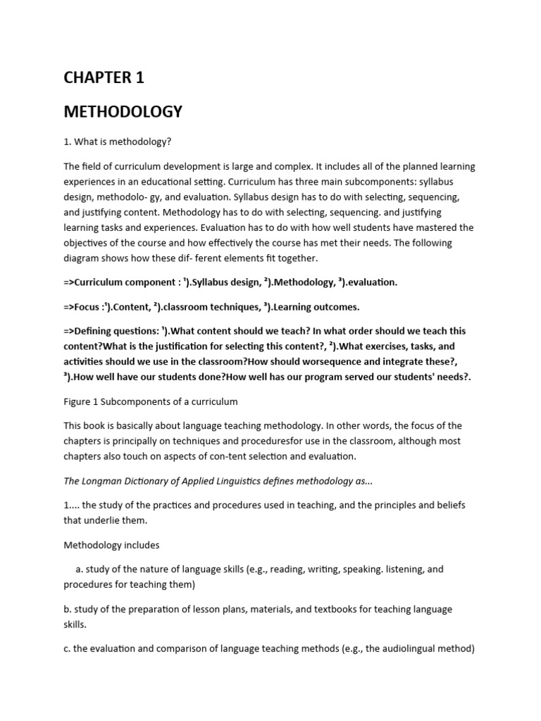 Chapter 1 TEFL - SBLM SUMMARY | PDF | Language Education | Methodology