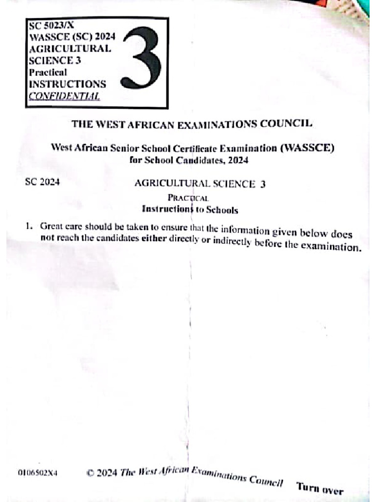 2024 WAEC Agric Practical Specimens | PDF