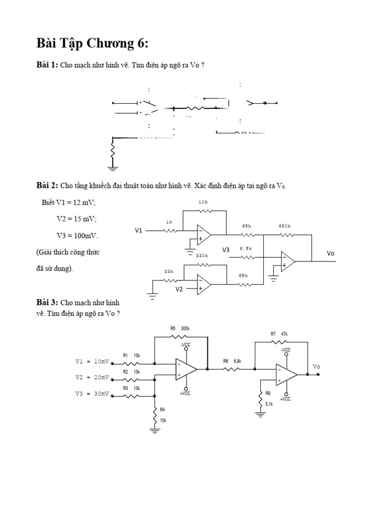 Bai Tap Opamp | PDF