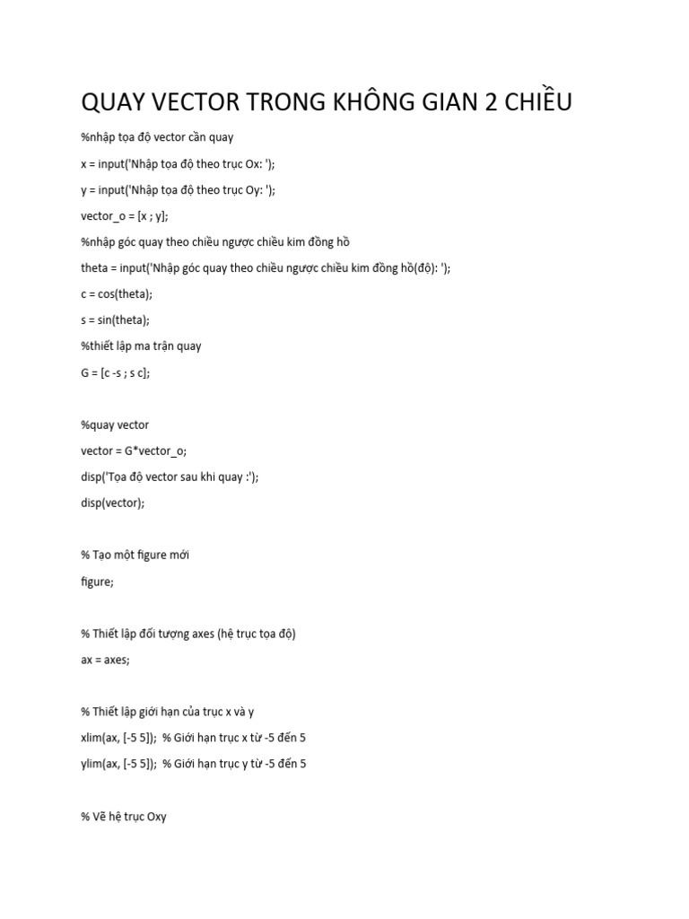 QUAY VECTOR TRONG KHÔNG GIAN 2 CHIỀU | PDF