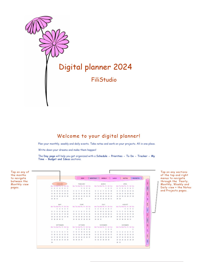 Digital Planner 2024 Blank | PDF