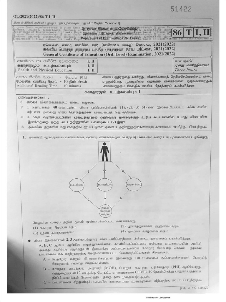 2021-OL-Health-Past-Paper (1) | PDF